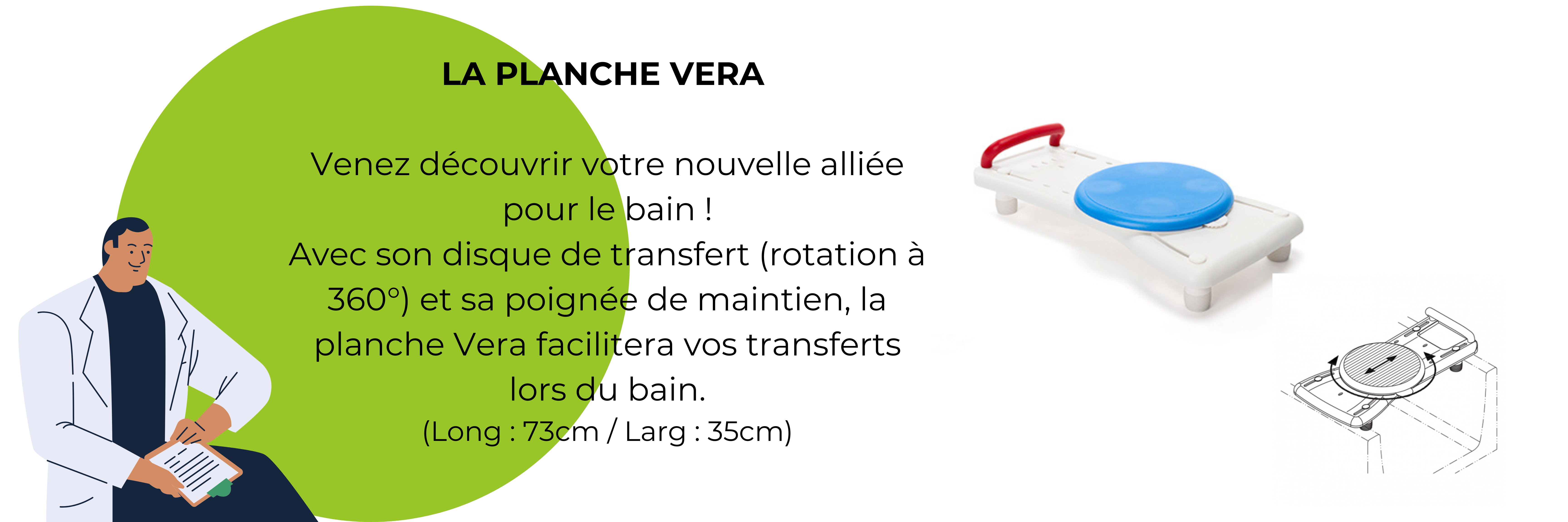 Hygiène et aide à la toilette planche de transfert | Privas Médical Santé
